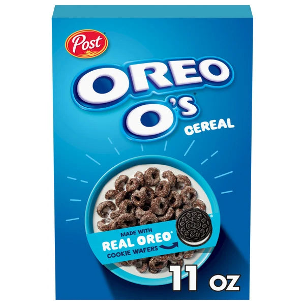 Post Oreo O's Breakfast Cereal, Chocolatey Cookie Cereal, – Peters ...